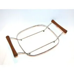Pyrex | Kitchen | Vintage 95s Metal Trivet With Mcm Handles And Legs ...